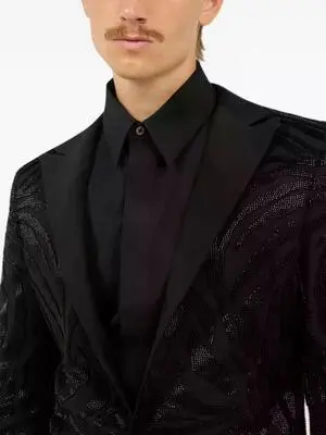 Roberto Cavalli Zebra-embroidery Slim-fit Dinner Jacket