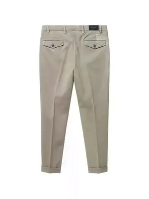 MICHAEL COAL Pleated Turn-up Trousers