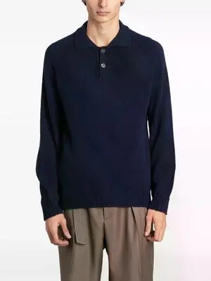 Tagliatore Long-sleeve Polo Shirt - Blue