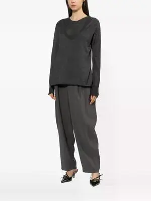 SYSTEM Scoop-neck Long-sleeve Jumper