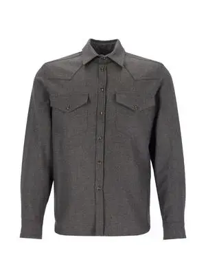 NINE:INTHE:MORNING Tobia Western-yoke Shirt - Grey
