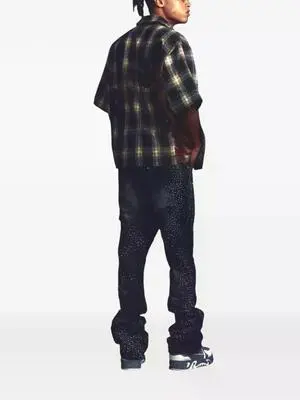 GUAPI Obsidian Sacred Skull Straight-leg Jeans