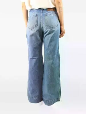 Victoria Beckham Mid-wash Wide-leg Jeans