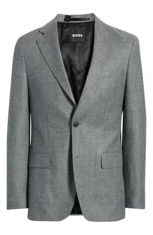 BOSS Huge Wool Suit Jacket - Medium Grey