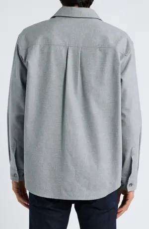 BOSS Cotton Shirt Jacket - Silver