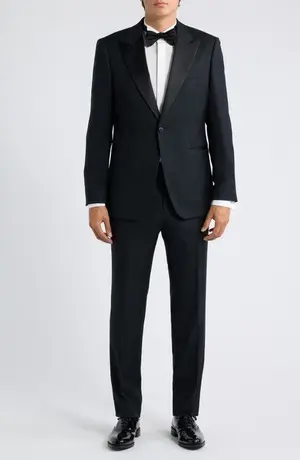 BOSS Huge Virgin Wool Tuxedo - Black