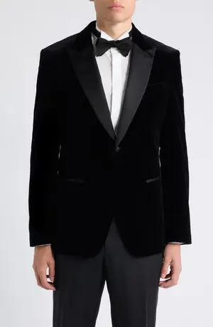 BOSS Huge Virgin Wool Tuxedo - Black