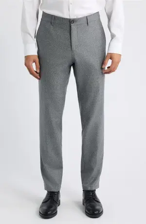 BOSS Genius Virgin Wool Trousers - Medium Grey