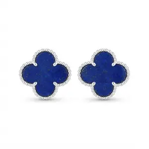ZUVAN Clover Earrings Lapis Lazuli