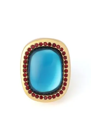 Kurt Geiger Cabochon Stone Cocktail Ring - Multi