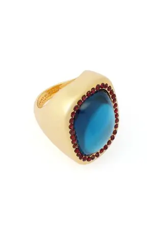 Kurt Geiger Cabochon Stone Cocktail Ring