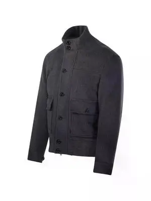 LARDINI Button-fastening High-neck Blazer