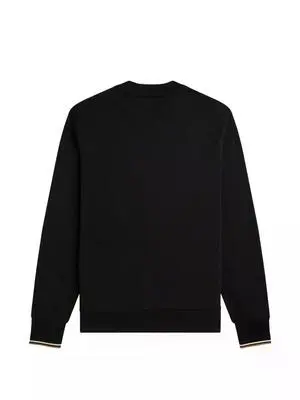 Fred Perry Laurel Wreath-embroidered Tipped-cuff Sweater