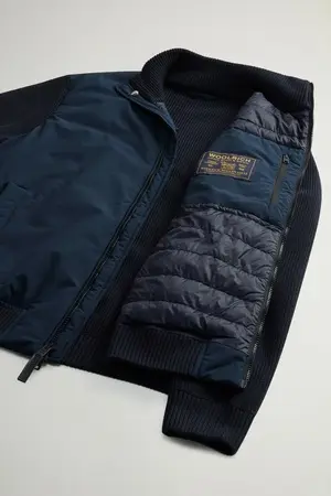 Woolrich Quilted Knit-sleeve Jacket