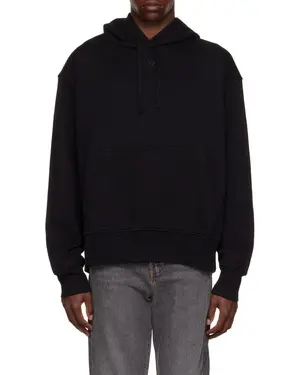 DIESEL® Logo Embroidered Drawstring Hoodie - Black