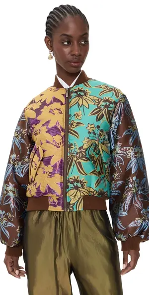 ALEMAIS Bodie Jacquard Bomber Jacket - Multi