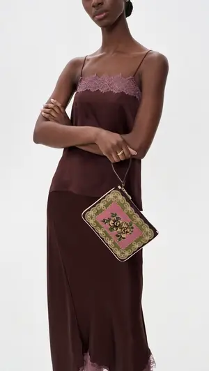 ALEMAIS Lacey Embroidered Clutch