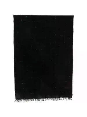Fabiana Filippi Check Frayed-edge Scarf - Black