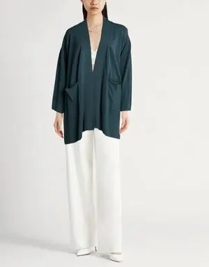 120% Lino Cardigan Size Merino Wool - Grey