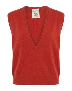 SEMICOUTURE Sweater Rust Size Virgin Wool, Cashmere - Red