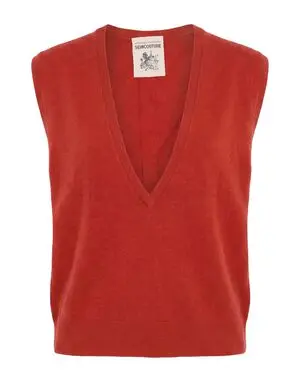 SEMICOUTURE Sweater Rust Size Virgin Wool, Cashmere