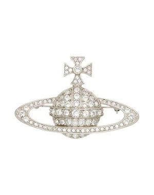 VIVIENNE WESTWOOD Bas Relief Brooch Brooch Brass - Silver