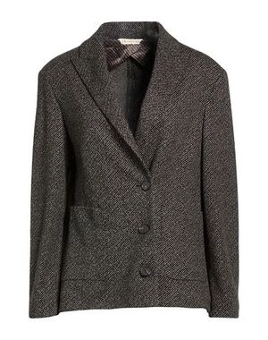 Max Mara Woman Blazer Dark Brown Size S Viscose, Polyester, Elastane Black