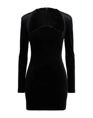 MUGLER Mini Dress Burgundy Size Polyester, Elastane - Black