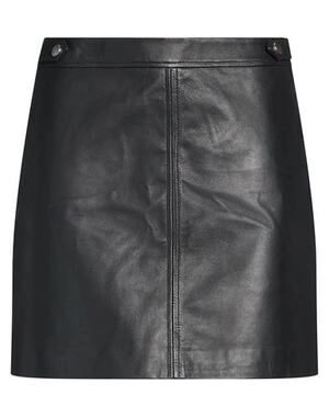 BOLONGARO TREVOR Woman Mini Skirt Black Size M Sheepskin