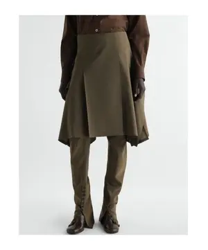 LEMAIRE Pleated Skirt In Wool Mohair Toile