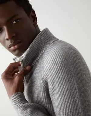 Brunello Cucinelli Zip-up Knitted Cashmere Jumper