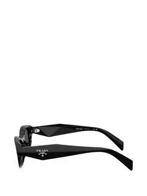 Prada Sculptural-arm Oval-frame Sunglasses