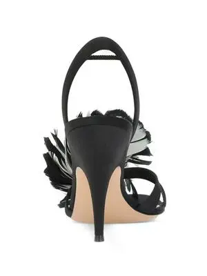 GIANVITO ROSSI Fenice Feather-embellished Sandals