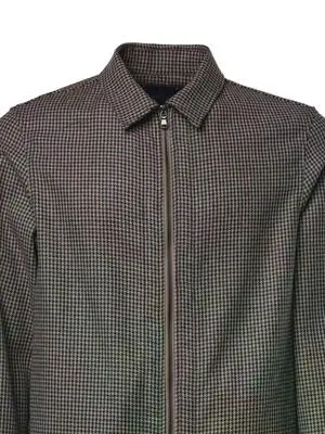 SANTANIELLO Houndstooth-pattern Zip-up Jacket