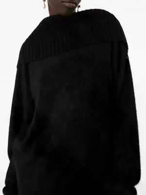 Sportmax Brushed-wool Open-back Sweater