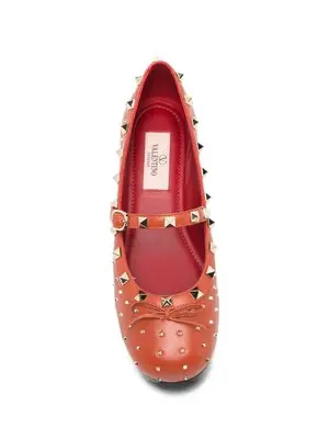 Valentino Garavani Rockstud Leather Ballet Flats