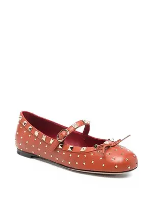Valentino Garavani Rockstud Leather Ballet Flats