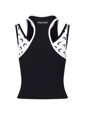 MARINE SERRE Moon Layered Tank Top