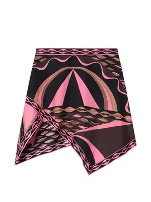 Emilio Pucci Printed Silk Skirt By
