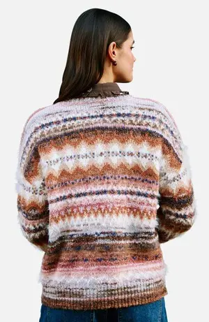 YUMI Fairisle Ralexed Boucle Jumper
