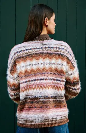 YUMI Fairisle Ralexed Boucle Jumper
