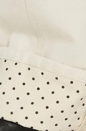 Princess Polly Nikoletta Foldover Polka Dot Wide Leg Jeans