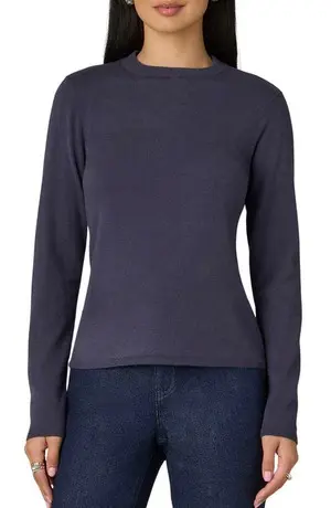 Wit & Wisdom Cashmere Blend Round Neck Sweater Shadow