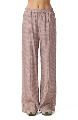 The Upside Palacio Marnie High Waist Wide Leg Pants - Check