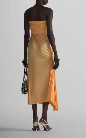 MUGLER Strapless Midi Dress
