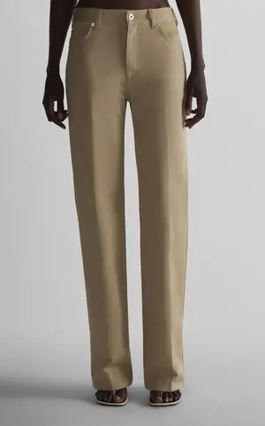 MUGLER Five-pocket Cotton-gabardine Straight-leg Pants