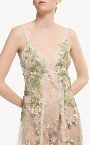 Elie Saab Embroidered Sequined Long Vest
