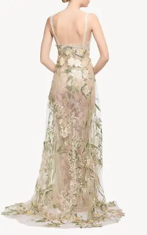 Elie Saab Embroidered Sequined Long Vest
