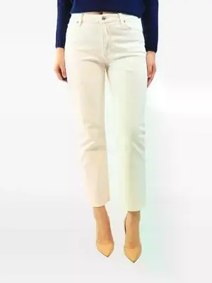 FRAME Contrast-stitched Cropped Jeans