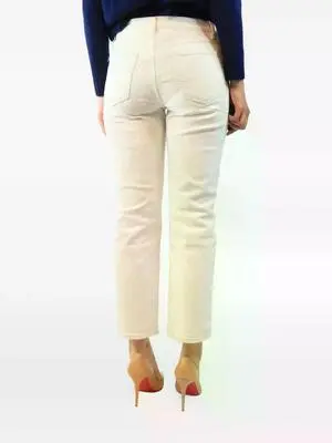 FRAME Contrast-stitched Cropped Jeans